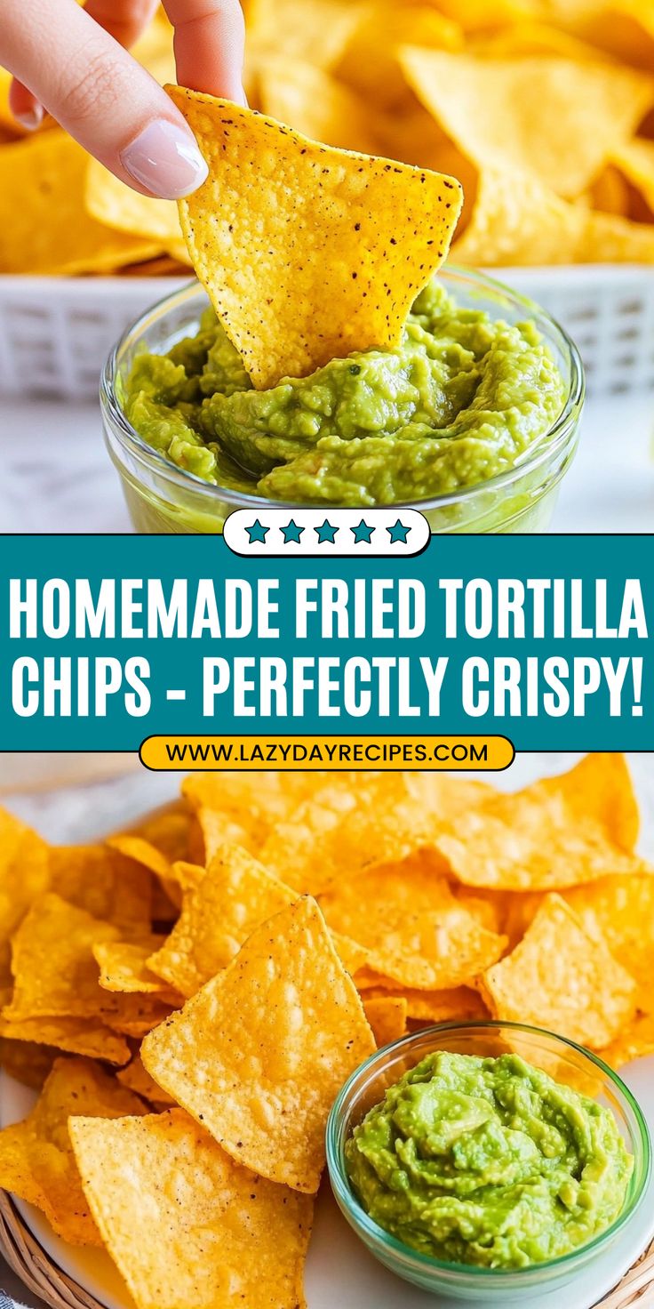 Homemade Fried Tortilla Chips Recipe - LazyDayRecipes