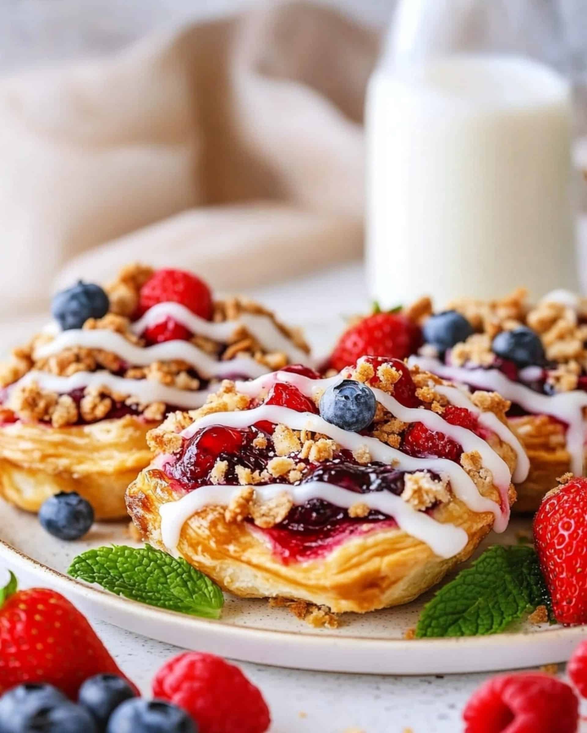 Easy Berry Danish with Cream Cheese Recipe - LazyDayRecipes