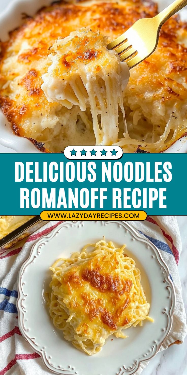 Noodles Romanoff Recipe - LazyDayRecipes