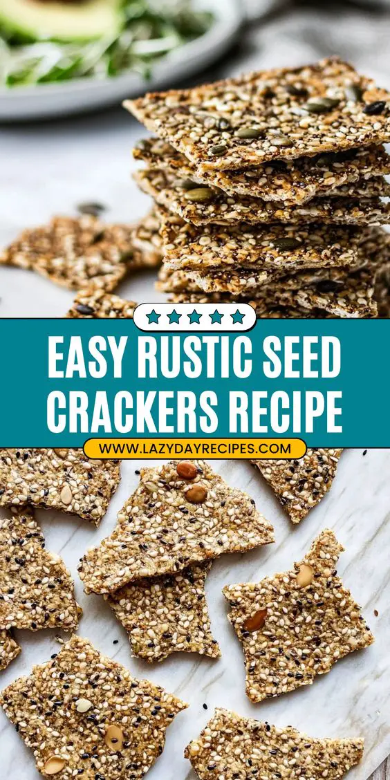 Rustic Seed Crackers Recipe - LazyDayRecipes