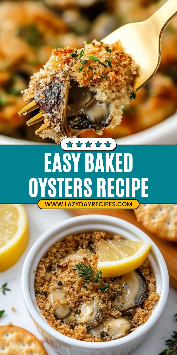 Baked Oysters Recipe - LazyDayRecipes