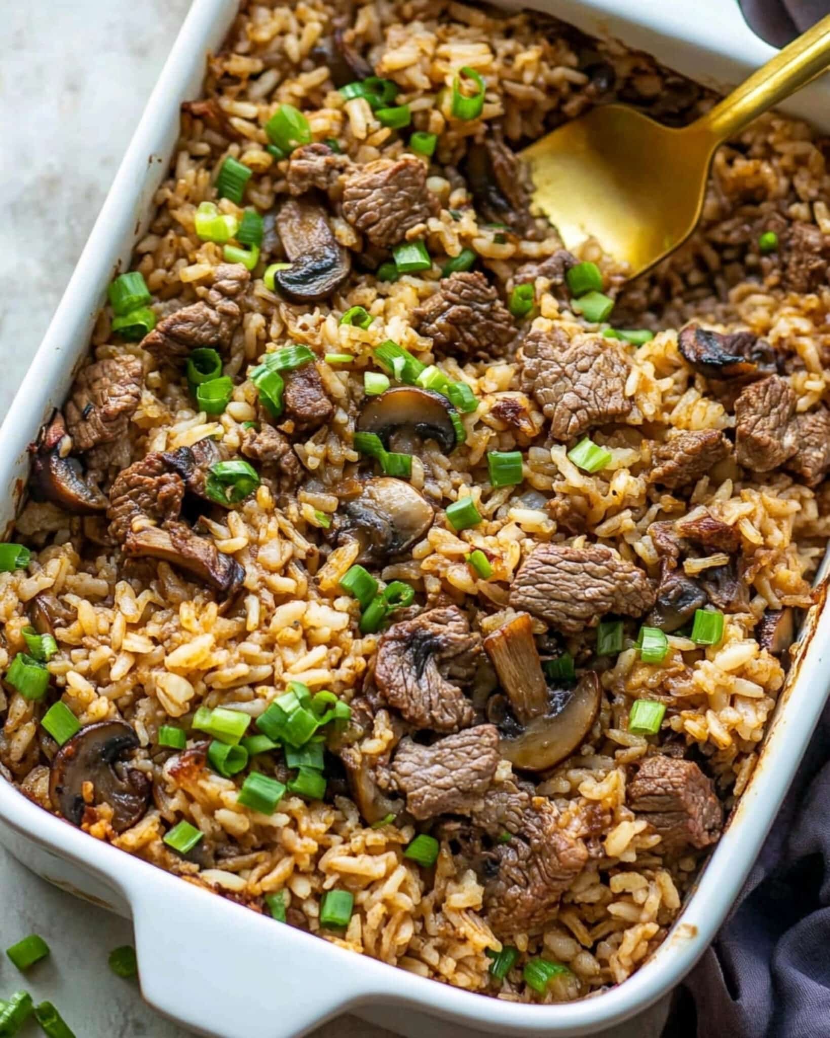 Cube Steak Mushroom Casserole Recipe - LazyDayRecipes