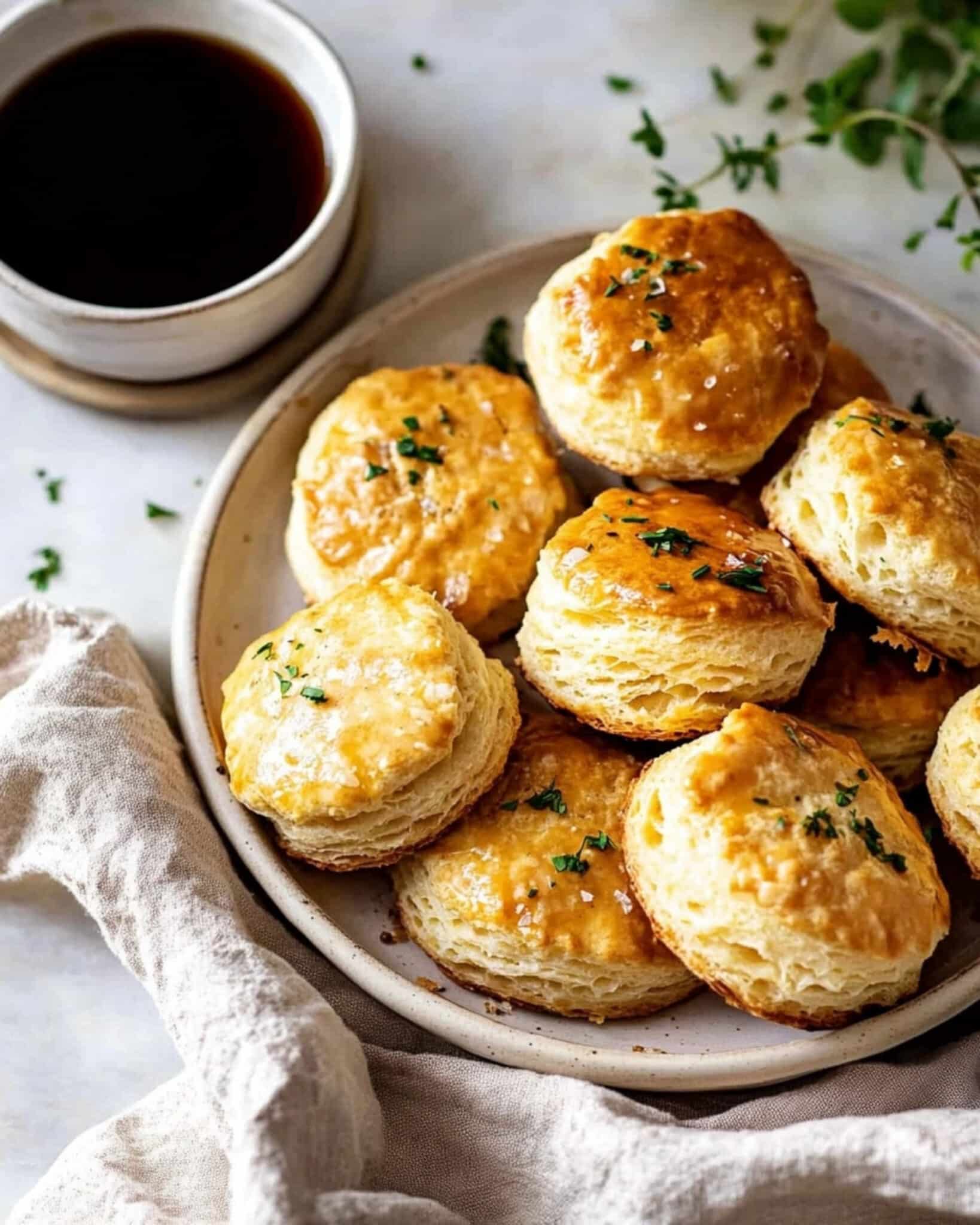 Honey Garlic Parmesan Biscuits Recipe - LazyDayRecipes