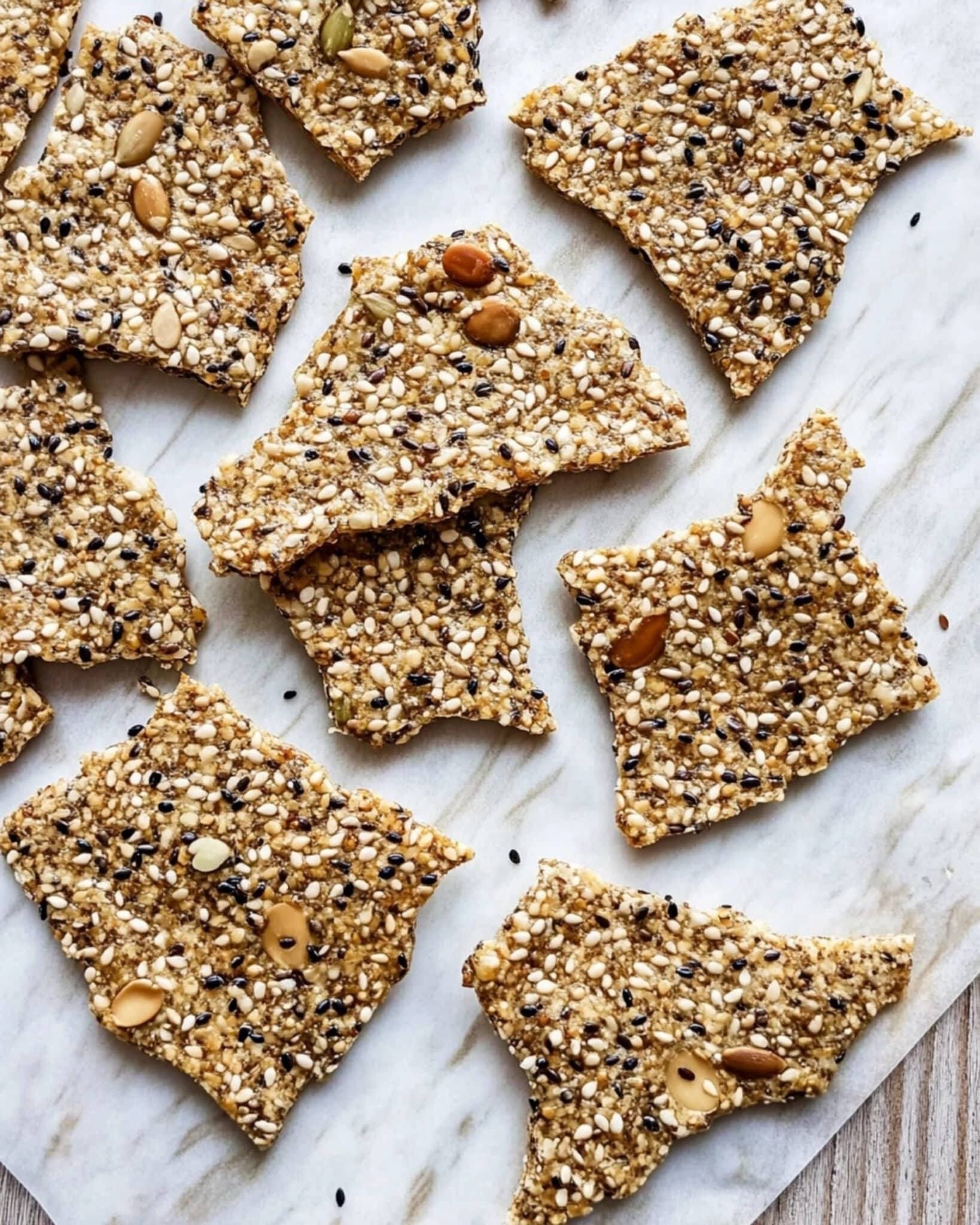 Rustic Seed Crackers Recipe - LazyDayRecipes