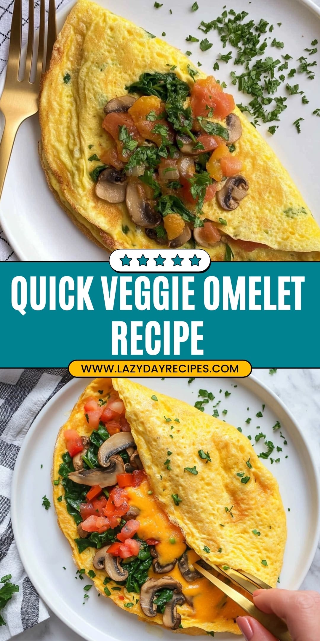 Veggie Omelet Recipe: Fluffy Omelet with Vibrant Veggies