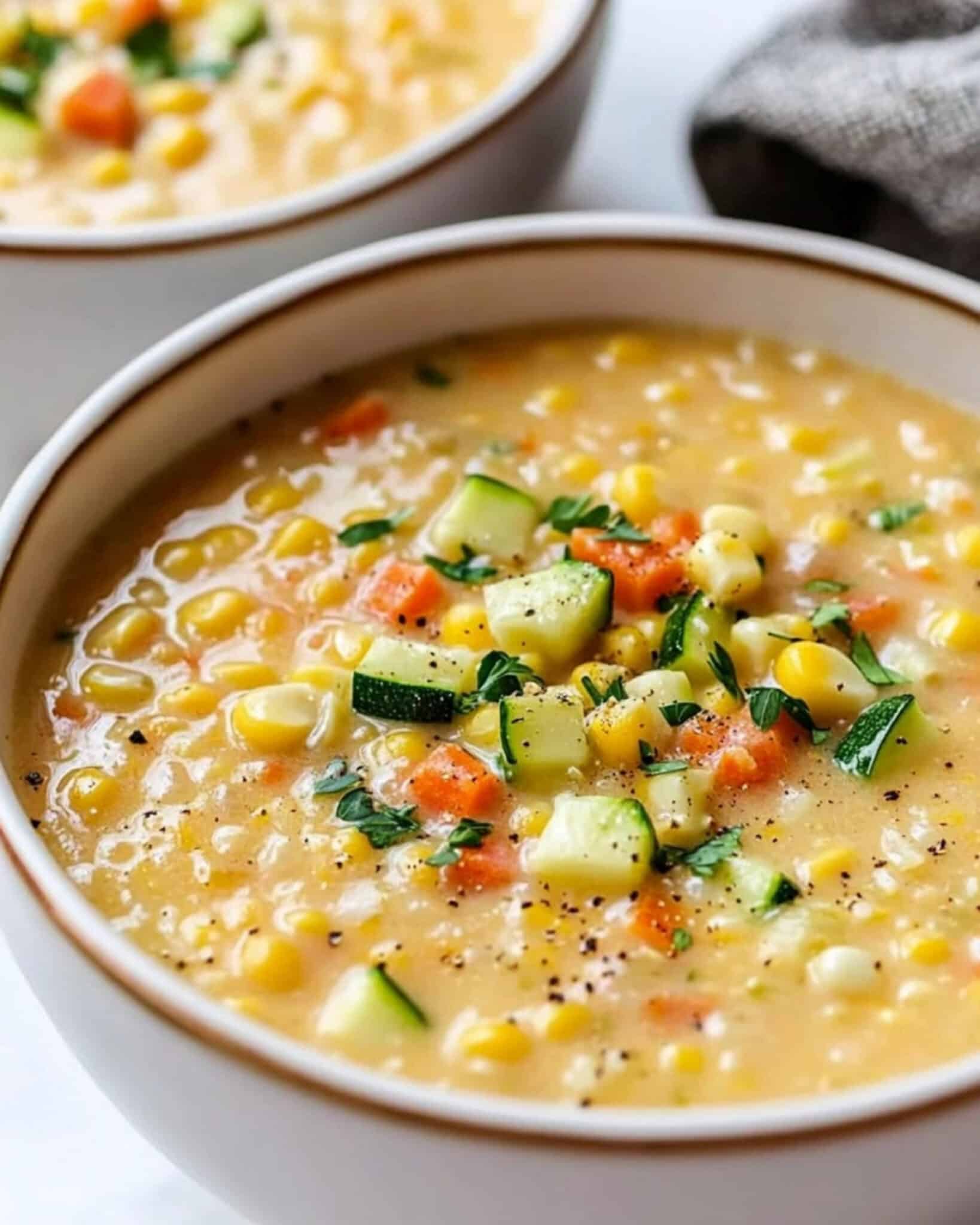 Zucchini Corn Chowder Recipe - LazyDayRecipes