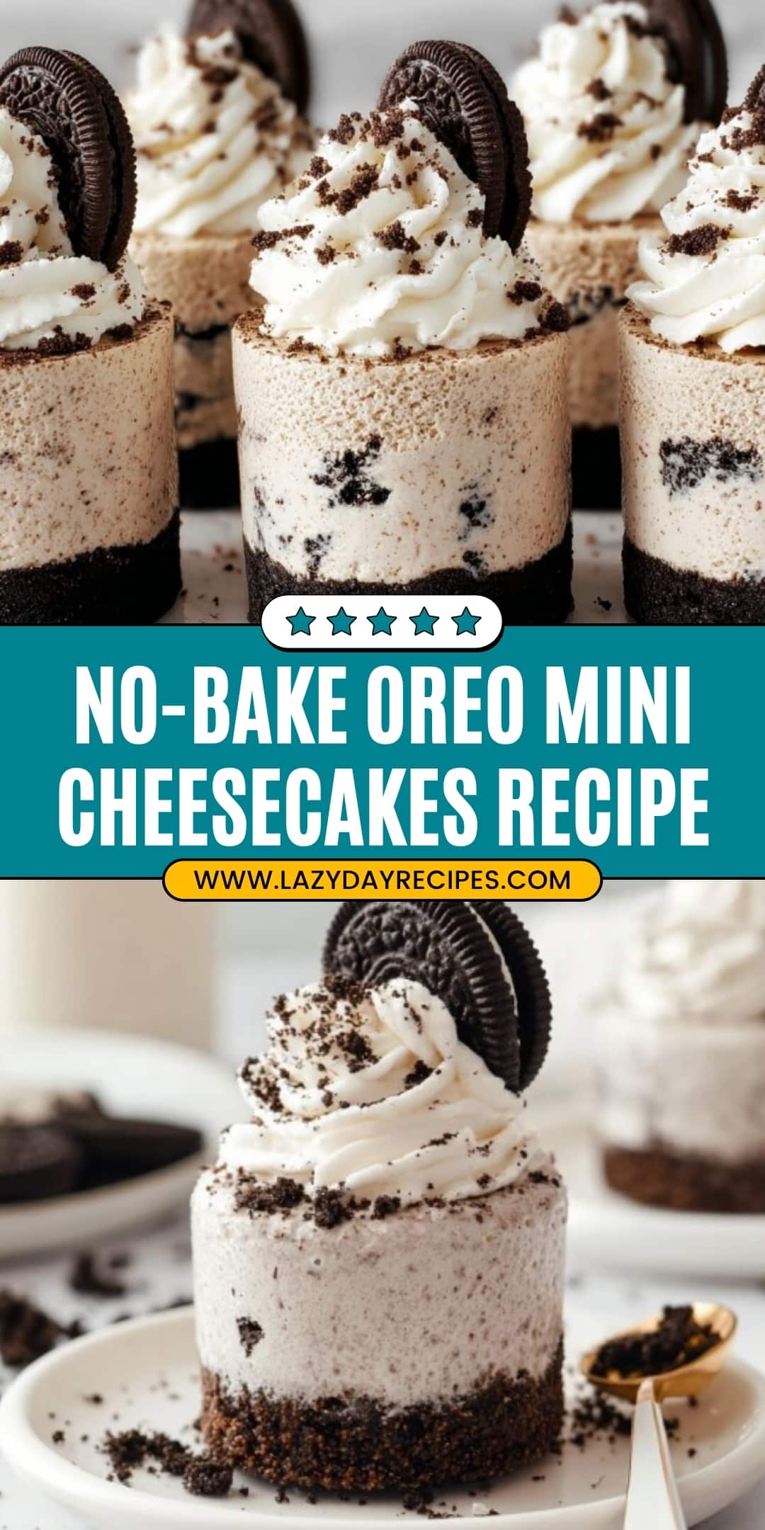 Mini No-Bake Oreo Cheesecakes: Easy, Creamy & Irresistible