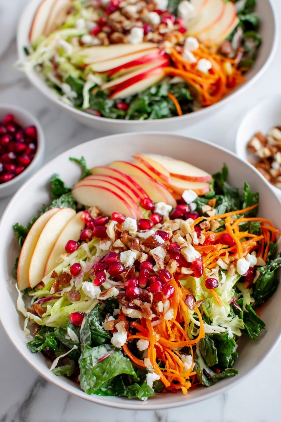 Winter Kale Salad with Apples and Pomegranate | Fresh & Festive