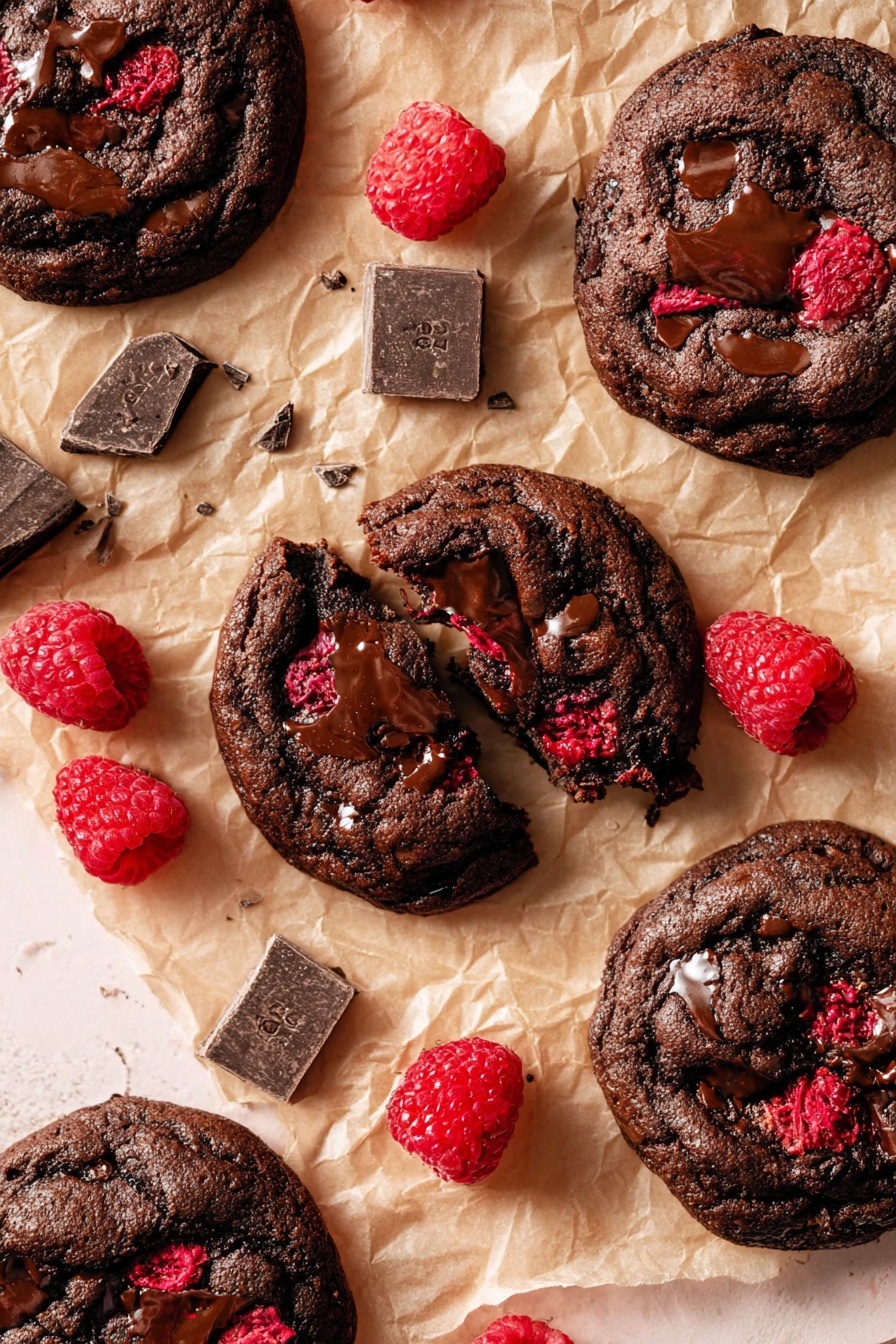 Chocolate Raspberry Cookies with Brown Butter – Irresistible & Gourmet