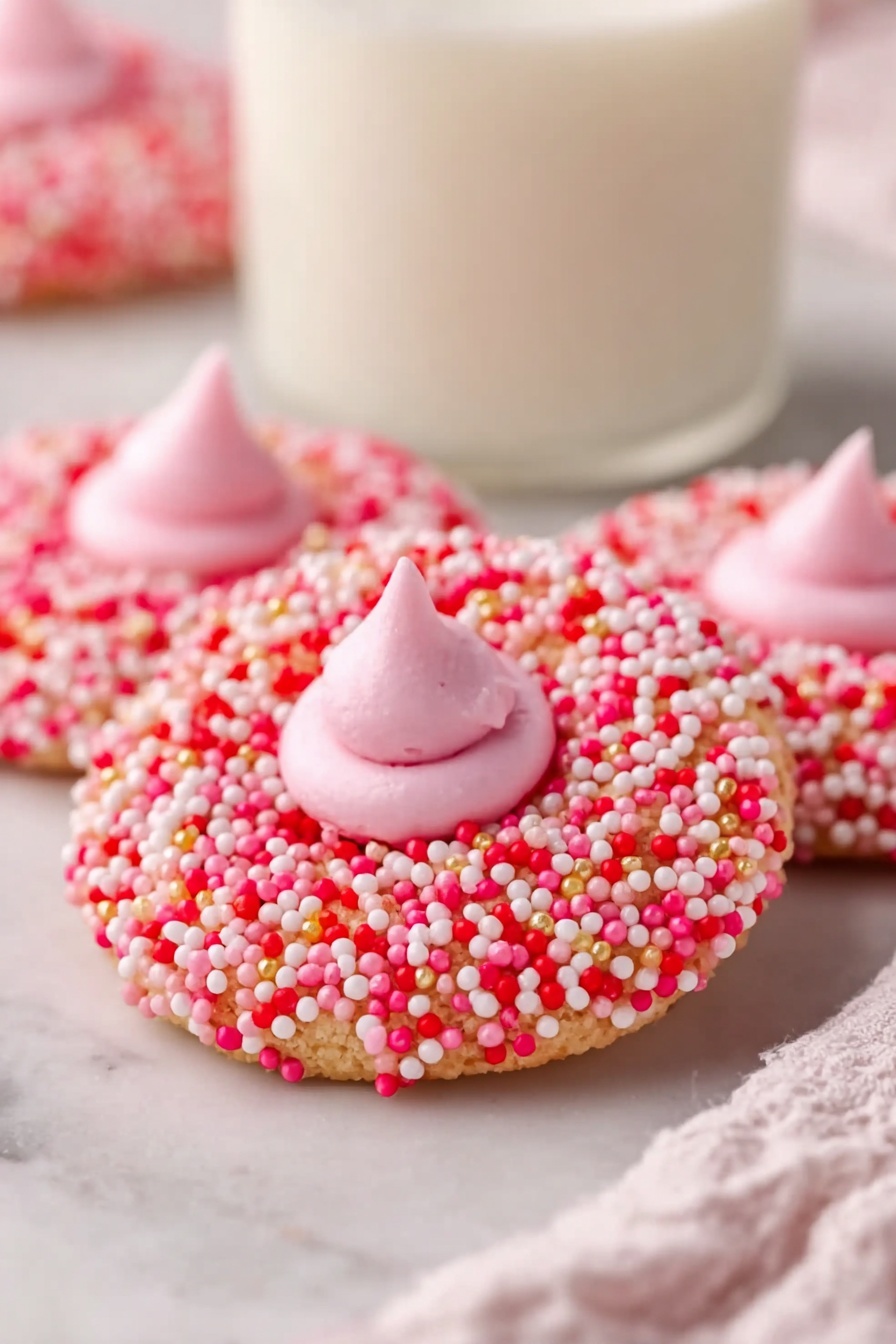 Strawberry Kiss Cookies – Soft & Festive Valentine’s Day Cookies