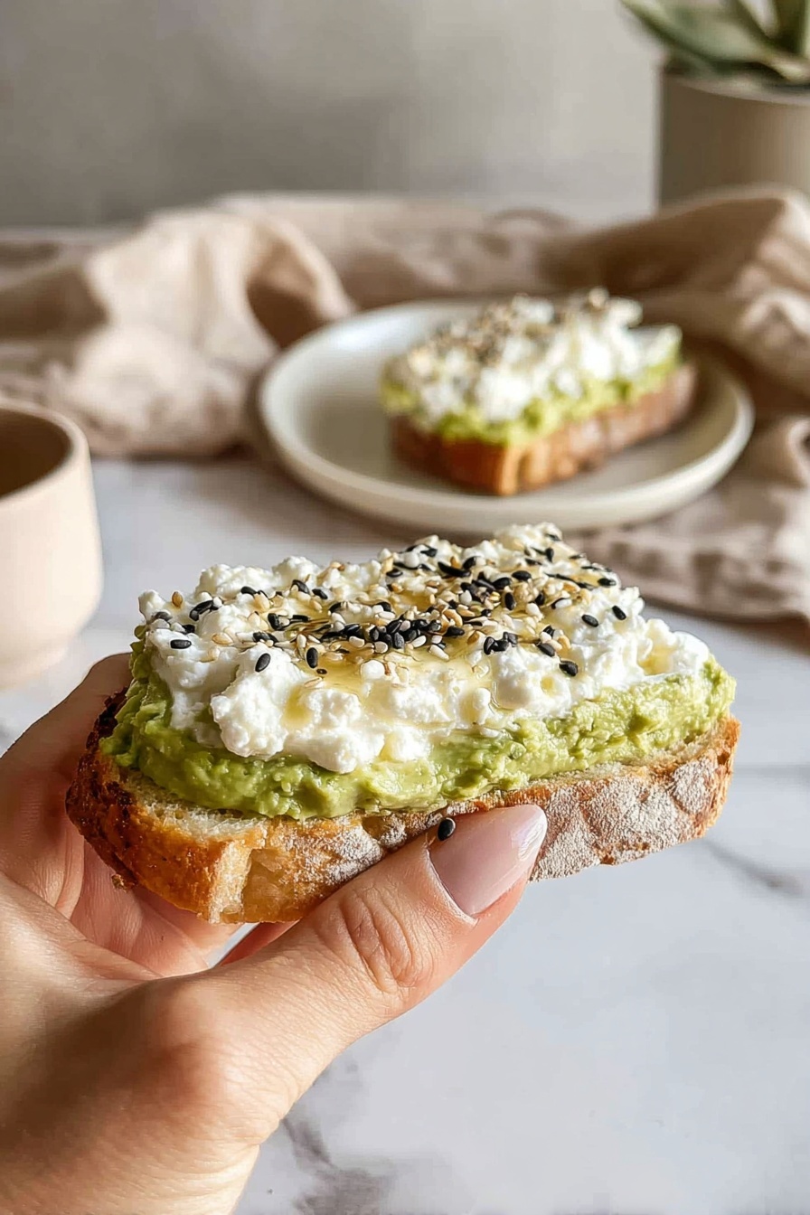 Creamy Avocado Cottage Cheese Toast - Delicious & Healthy